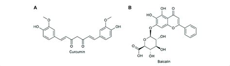 A Structure Of Curcumin B Structure Of Baicalin Download