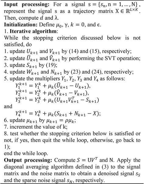 singular spectral analysis‐based denoising algorithm via the augmented