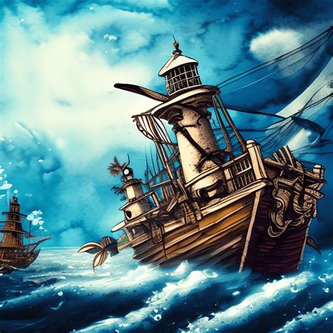 Sunken Pirate Ship Art