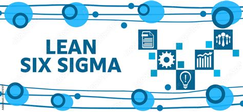Lean Six Sigma Blue Lines Boxes Business Symbols Stock Illustration Adobe Stock