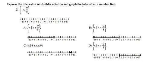 Solved Express The Interval In Set Builder Notation And