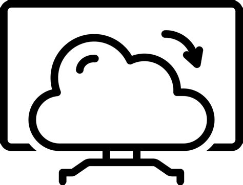 Line Icon For Computin Cloud 12850959 Vector Art At Vecteezy