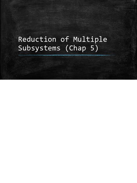 reduction of multiple subsystems pdf