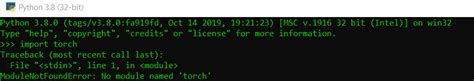 Python How Can I Fix This Pytorch Error On Windows ModuleNotFoundError No Module Named