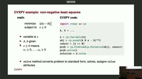 Cvxpy Convex Optimization For Everyone Parth Nobel Youtube