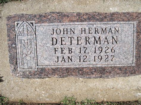 John Herman Determan 1926 1927 Find A Grave Memorial