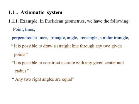 lesson 1 axiomatic systems and incidence geometry outline