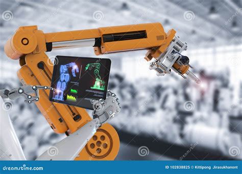 cyborg control robot assembly line stock illustration illustration of