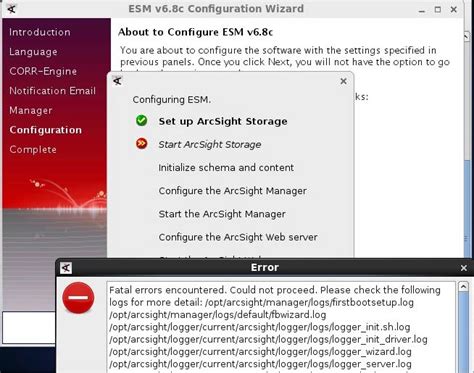 Esm 68 Error During Instalation Arcsight Discussions Opentext Arcsight