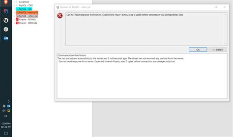 Database Connectivity Issues With 611 But Not In 610 · Issue 6212