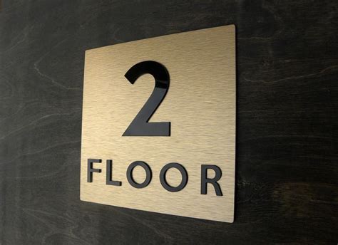Floor Level Custom Sign Floors Number Signs Hotel Building Complex
