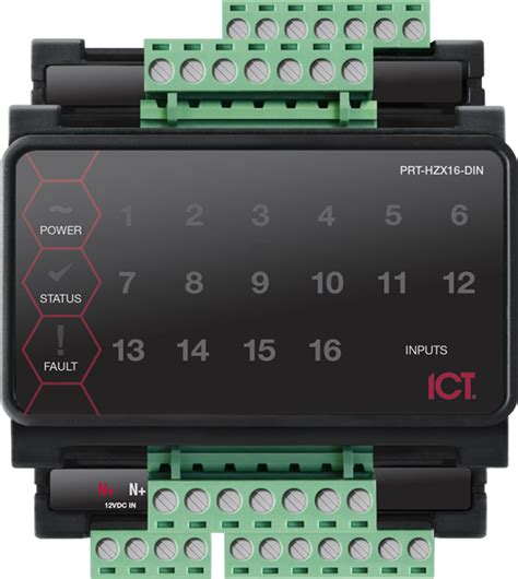 Protege Half Din Rail 16 Zone Input Expander Ict Access Control Inaxsys Security Systems