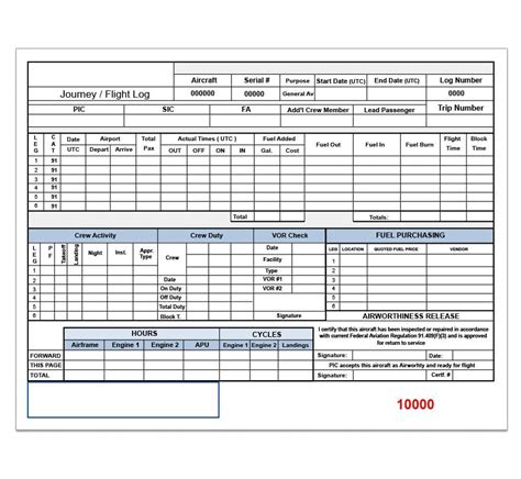 Custom Printed Aircraft Logbook Custom Carbonless Forms Designsnprint