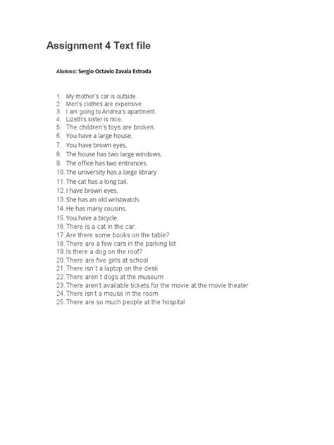 assignment 4 text file pdf