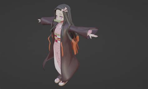 Anime Character Kamado Nezuko 3d Model Cgtrader