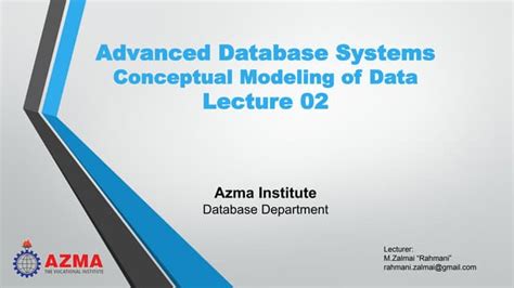 Conceptual Modeling Of Data Pdf