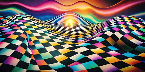 Psychedelic Chessboard Stock Illustrations 2730 Psychedelic