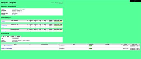 how to run a skip test in robot framework