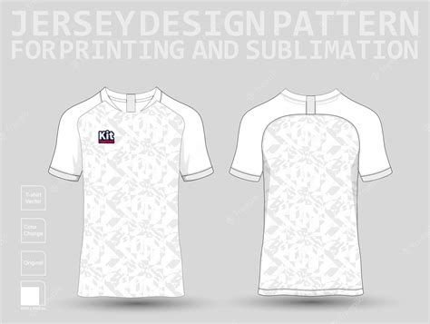 티셔츠 스포츠 디자인 템플릿입니다 축구 클럽을 위한 축구 유니폼 모형 통일된 앞모습과 뒷모습 프리미엄 벡터