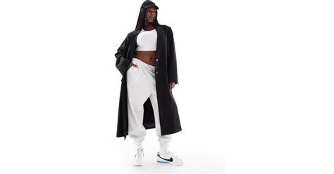 Asos Asos Design Curve Tailored Single Breast Dad Coat In Black Lyst