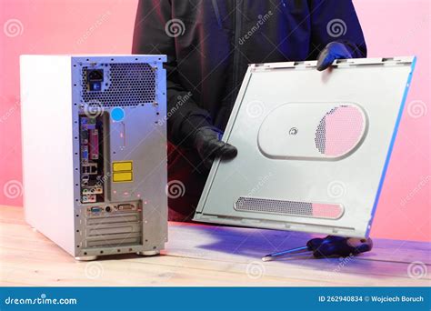 Disassembly Of An Old Desktop Computer On A Table Royalty Free Stock