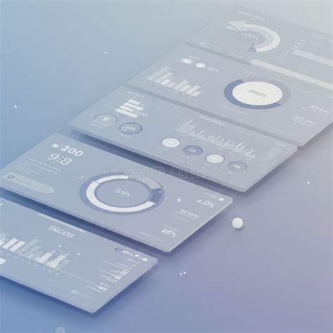 a series of digital dashboards displaying various types of data