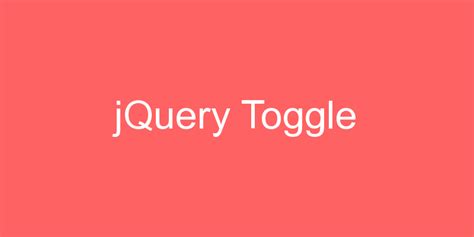 JQuery Toggle CodeHunger Blog