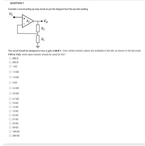 Consider A Non Inverting Op Circuit As Per The Chegg