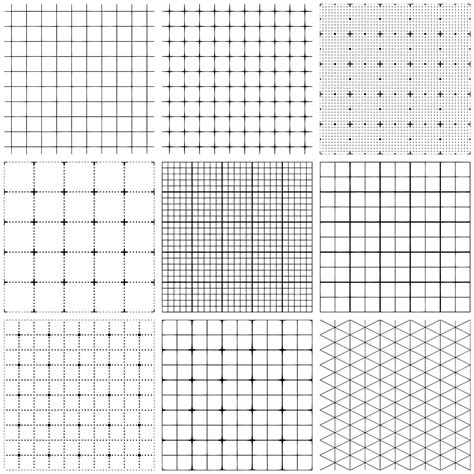 Premium Vector Set Of Graph Paper Lines And Dots Dotted Grid Paper Dashed Lines Grid Seamless