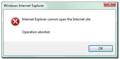 Internet Explorer Cannot Open The Internet Site Operation Aborted Techyv Com