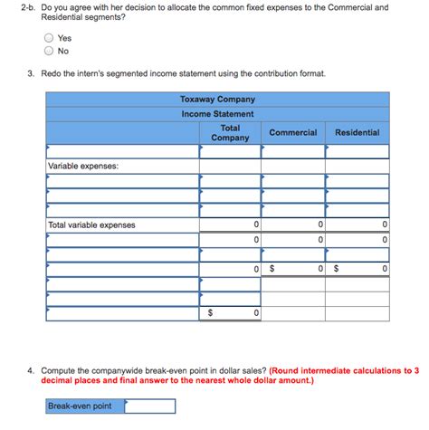 Solved Problem Companywide And Segment Break Even Chegg