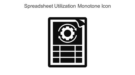 Spreadsheet Utilization Monotone Icon In Powerpoint Pptx Png And Editable Eps Format