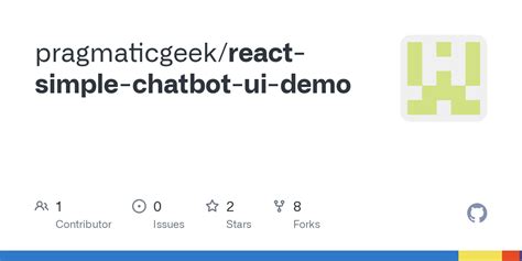 github pragmaticgeek react simple chatbot ui demo