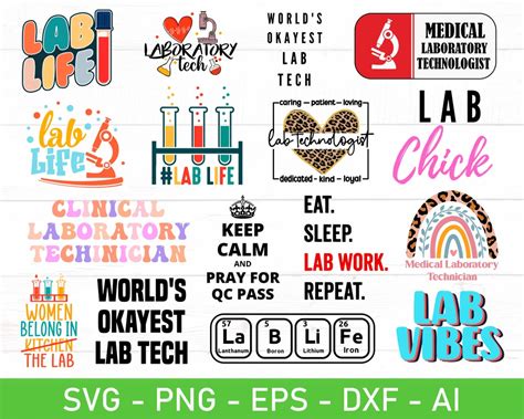 Lab Tech Svg Bundle Laboratory Technician Svg Laboratory Tech Svg