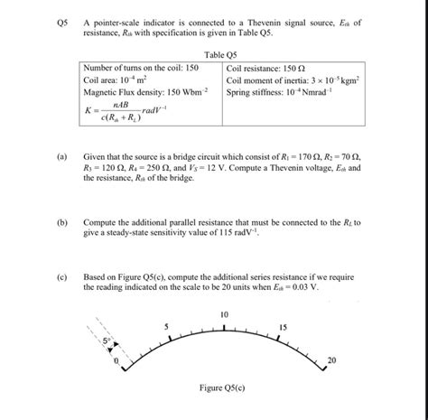 q5 a pointer scale indicator is connected to a