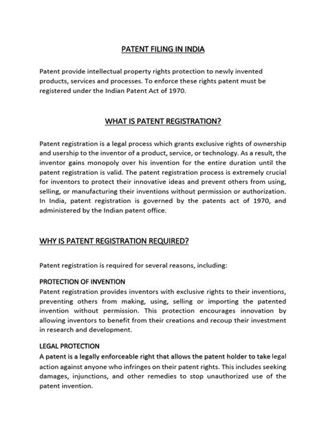Sample Draft Of Patent Filing Pdf