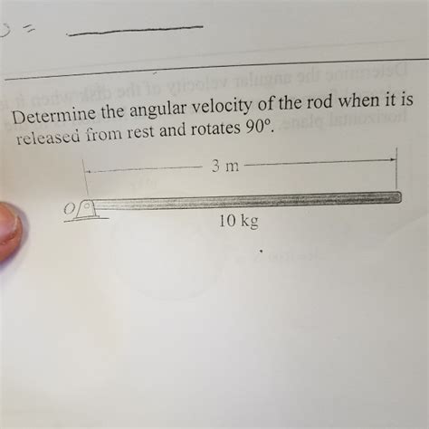 Solved Determine The Angular Velocity Of The Rod When It Is
