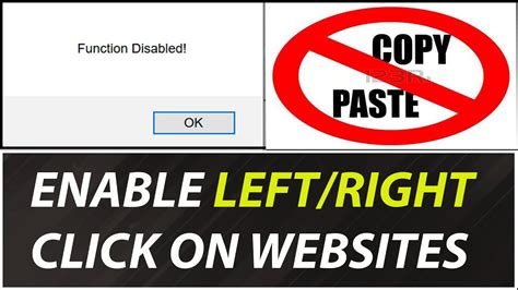 Fix Right Click Has Been Disabled On This Website Youtube