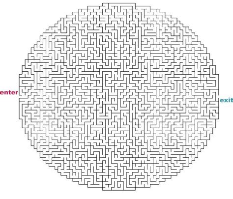Hard Oval And Circle Mazes To Print Circle Maze Printable Hard Maze