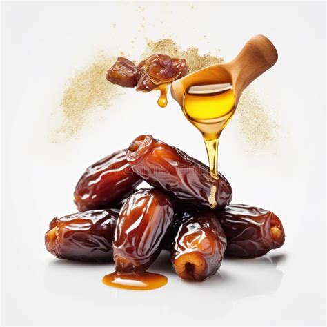 Ai Images Dates And Honey White Background Photography Stock Illustration Illustration Of