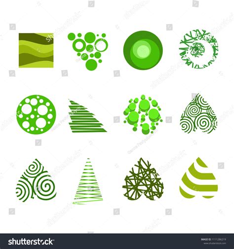 Trees Top Viewdifferent Trees Plants Vector Stock Vector Royalty Free Shutterstock