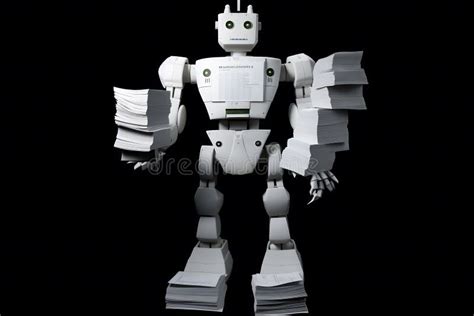 Android Robot For Working With Archive Documents Neural Network Ai