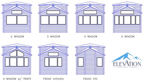 Park Model Front End Options Elevation Park Model Company