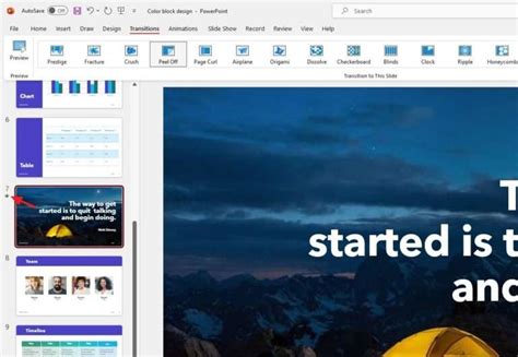 How To Add Page Turn Transition In PowerPoint Vegaslide