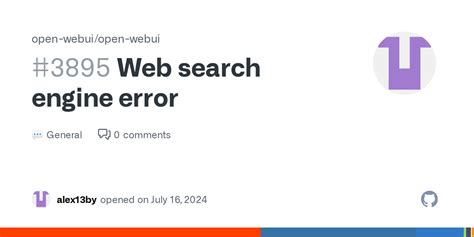 Web Search Engine Error Open Webui Open Webui Discussion GitHub