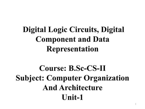 Basic Computer Architecture