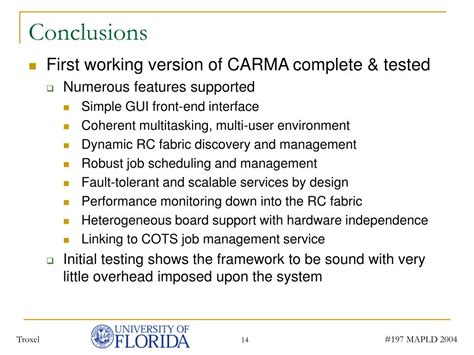 Ppt Carma A Comprehensive Management Framework For High Performance Reconfigurable Computing