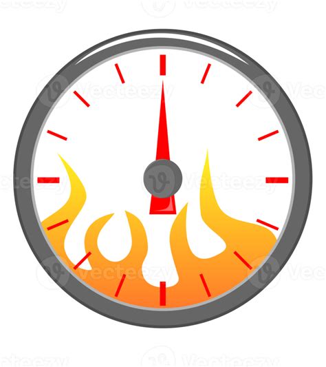 Speedometer With Flame 14401706 Png