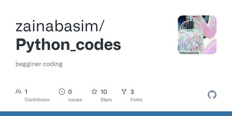 Github Zainabasim Python Codes Begginer Coding