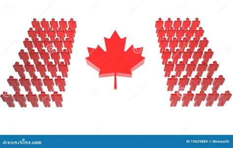 Canadian People Make Flag Stock Illustration Illustration Of Canadian